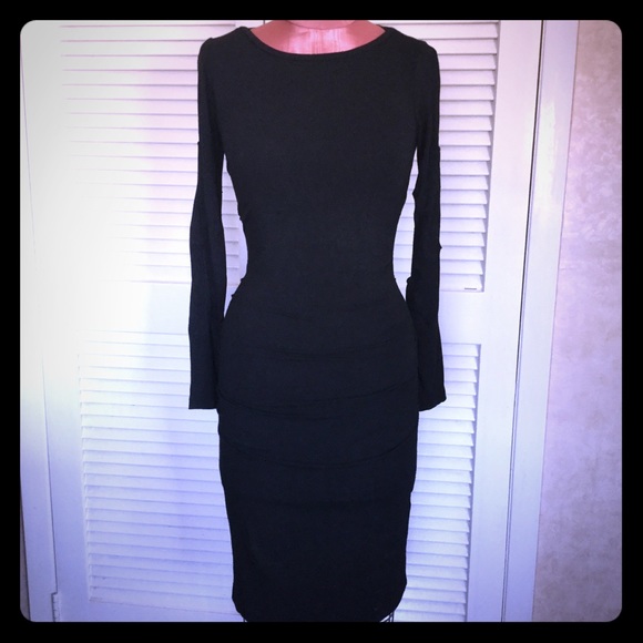 Nicole Miller | Dresses | Nicole Miller Bodycon Gathered Dress Sz 4 6 ...